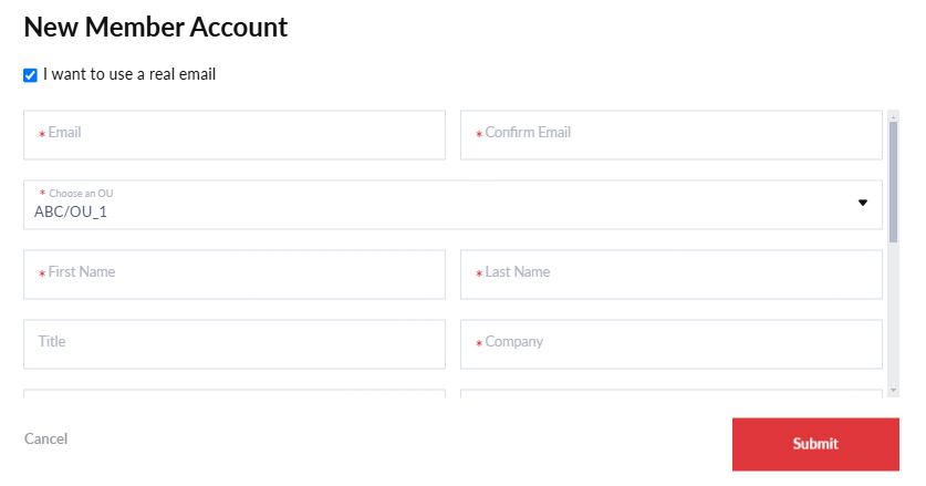 Creating new Member Accounts | FortiCloud Services 25.3.0 | Fortinet Document Library